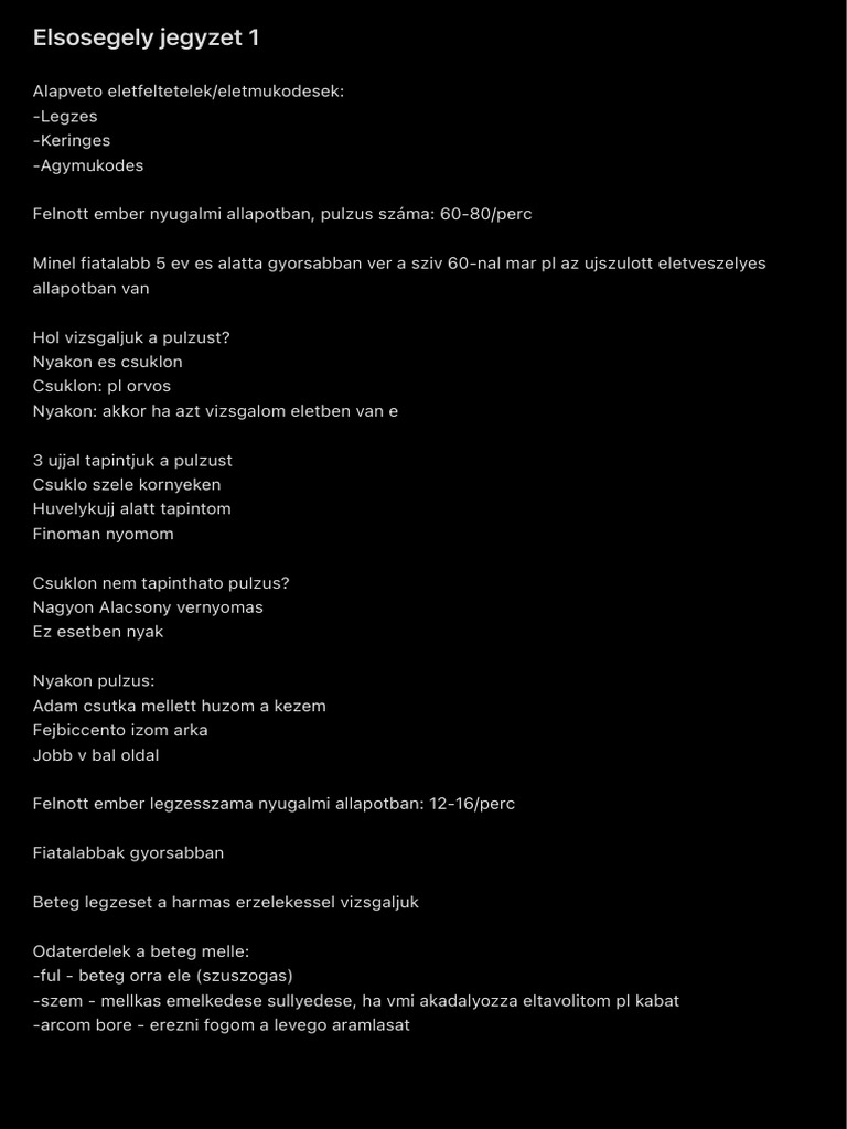 Elsosegely jegyzet 1 | PDF
