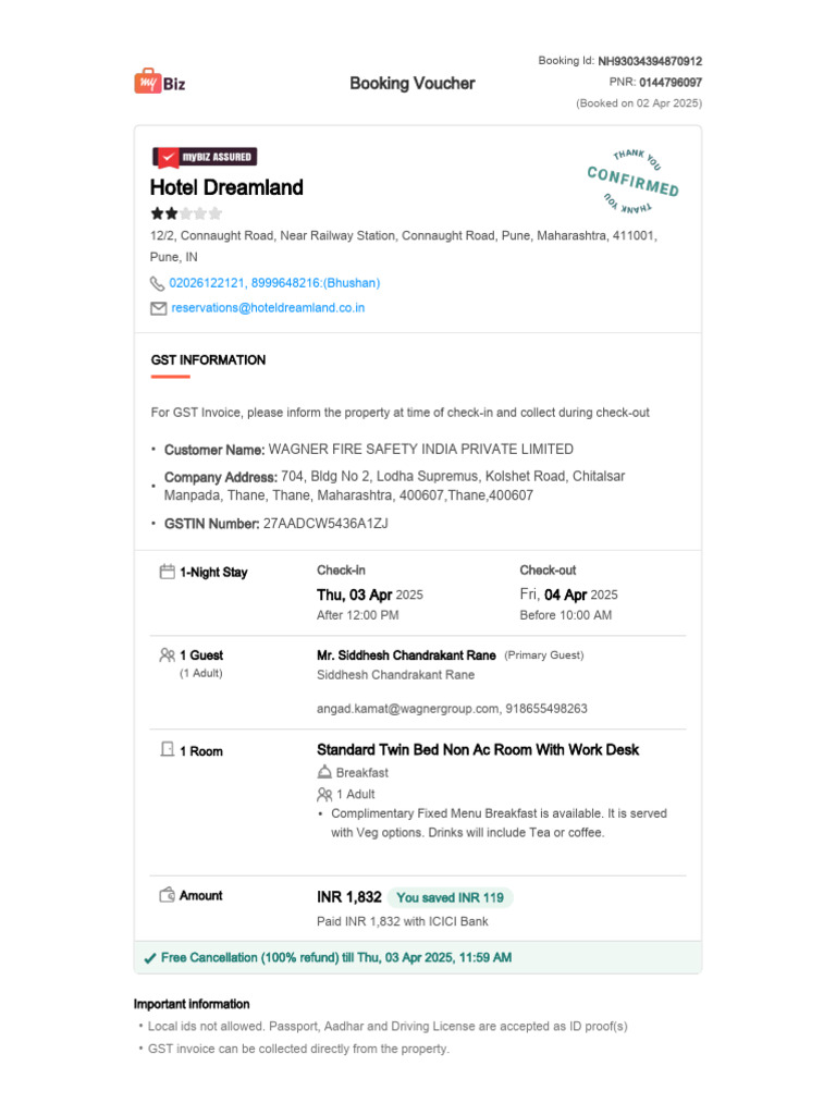 Trips Hotel DownloadETicket | PDF