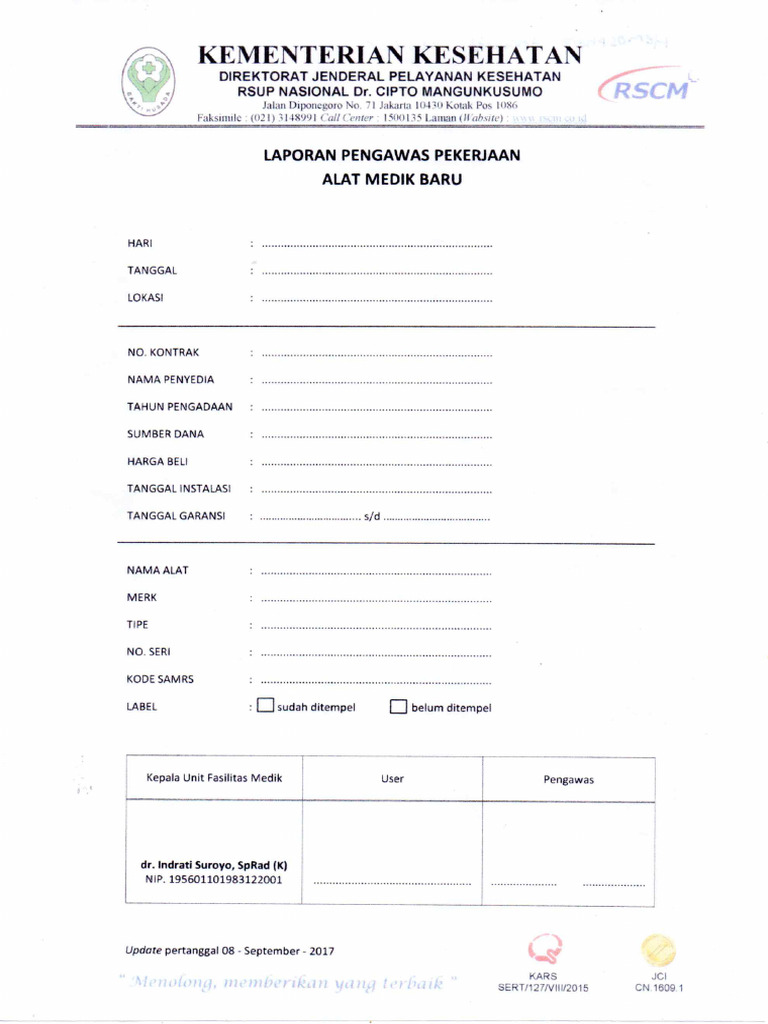 Form Alat Baru | PDF