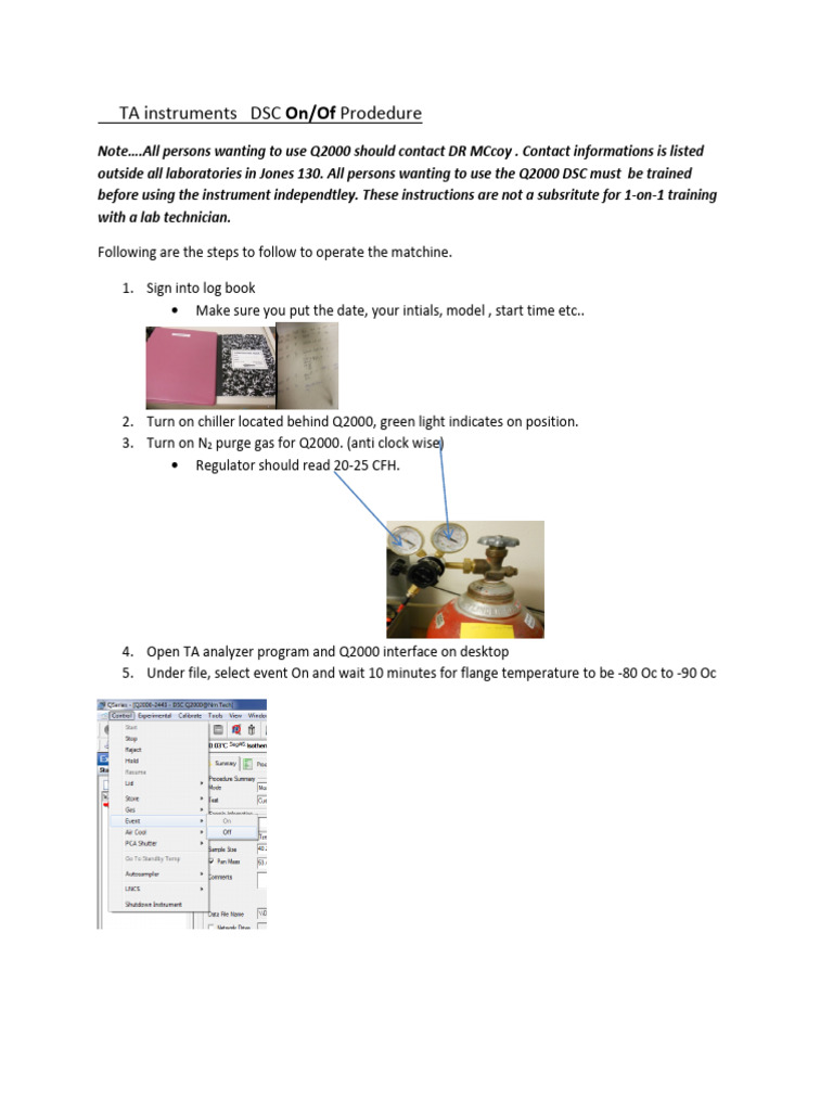 DSC Q2000 Operation and Procedures | PDF