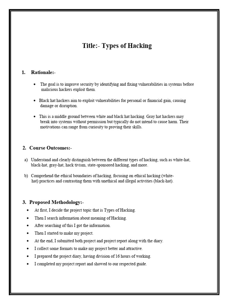 Types of Hacking Explained | PDF | Security Hacker | Theft
