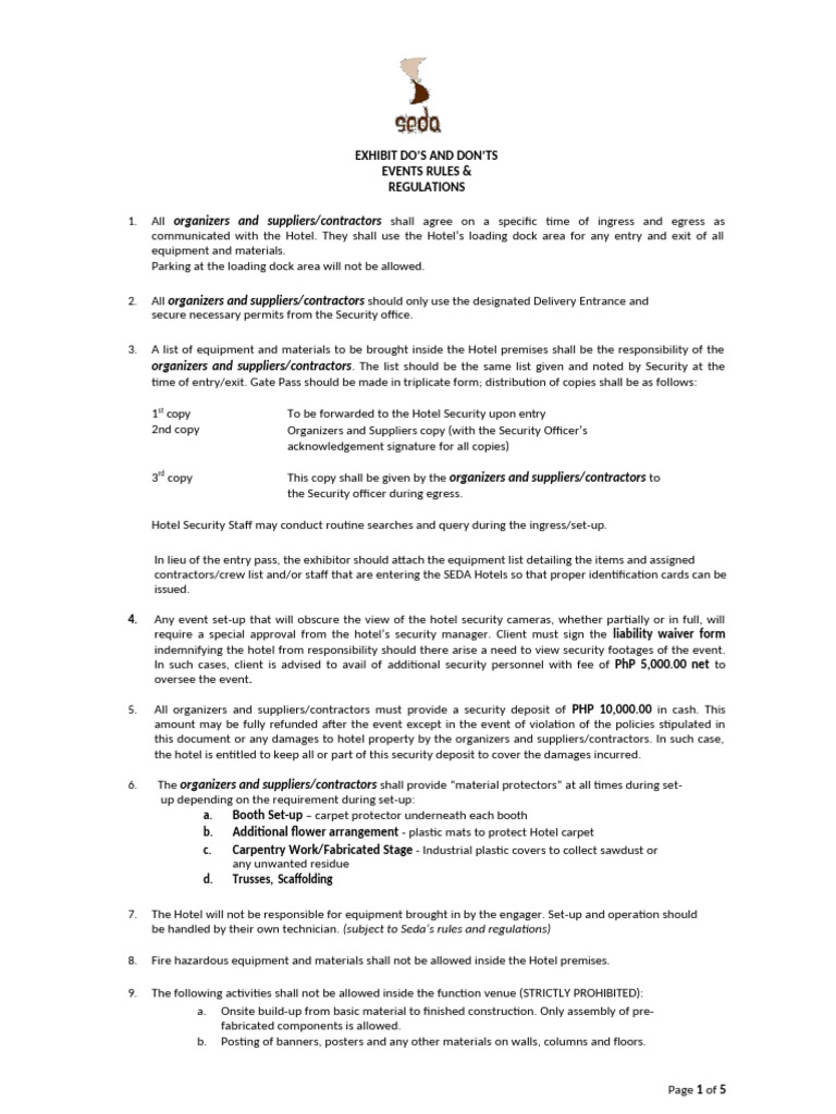 SVN - INGRESS and EGRESS Policies and Guidelines (W Gatepass) REVISED | PDF | Electrical Wiring