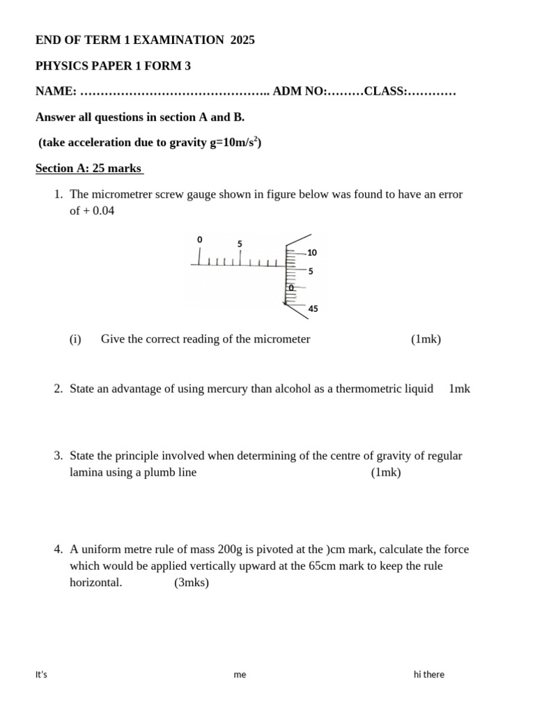 F3 Physics | PDF | Force | Mass