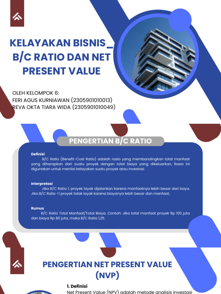 Kelompok 6 Kelayakan Bisnis - BC Ratio Dan NVP | PDF