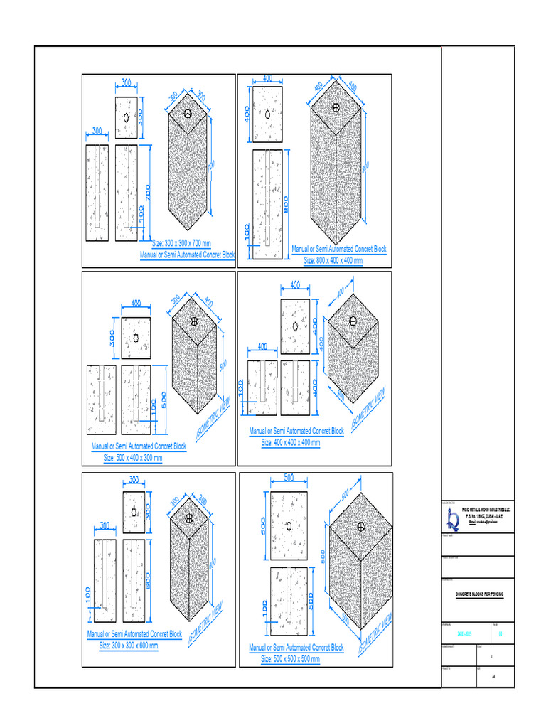 Concrete Block Sizes and Specifications | PDF