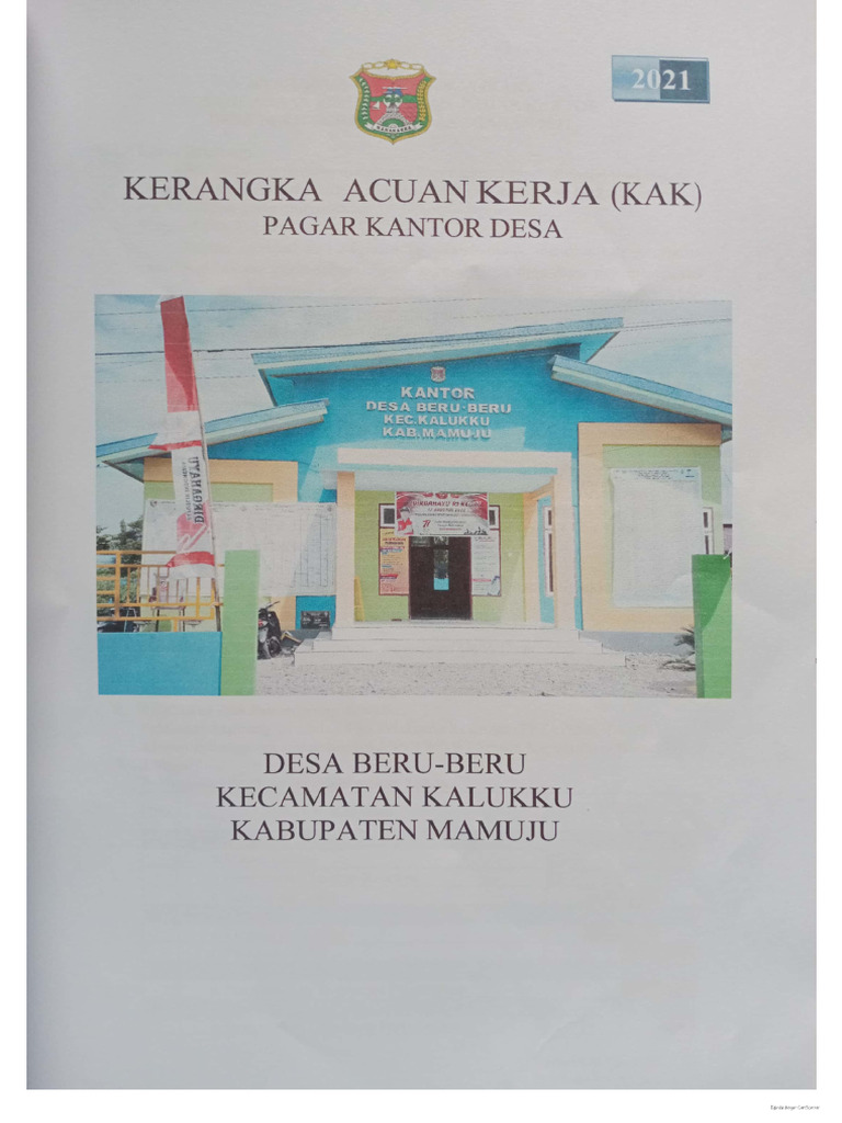 KAK. Pagar Kantor Desa | PDF