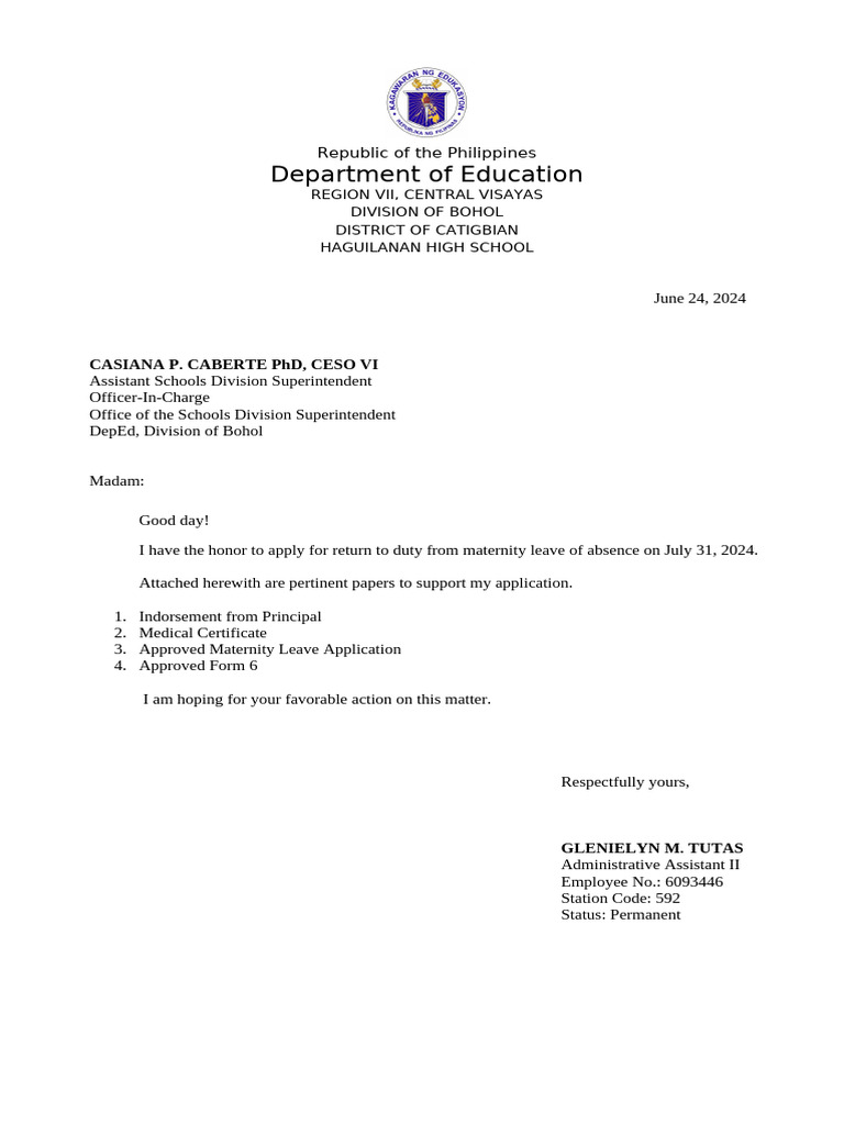 Letter Request | PDF