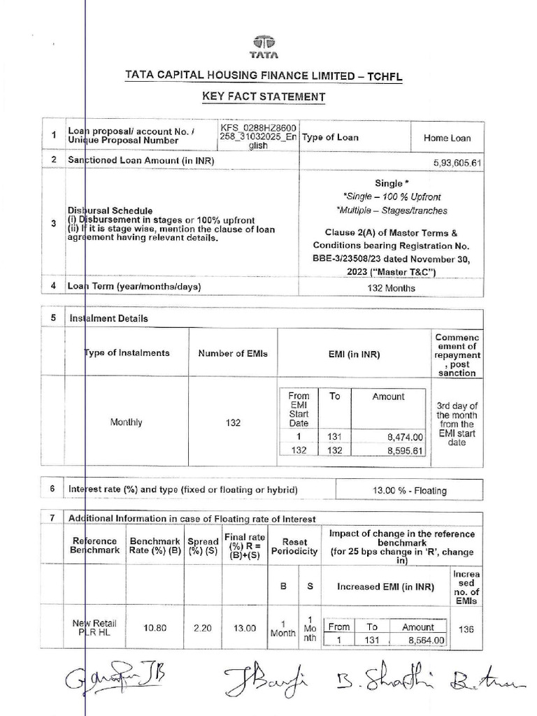 Key Fact Statement - Compressed | PDF
