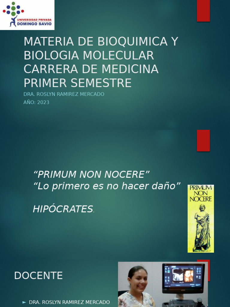 Materia de Bioquimica | PDF | Genética | Biología
