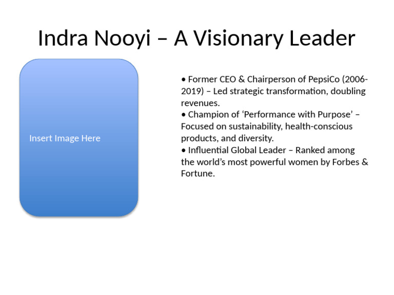 Indra Nooyi Presentation Placeholder | PDF
