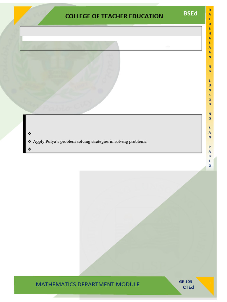 Ge 103 Midterm Module 4 | PDF | Reason | Inductive Reasoning