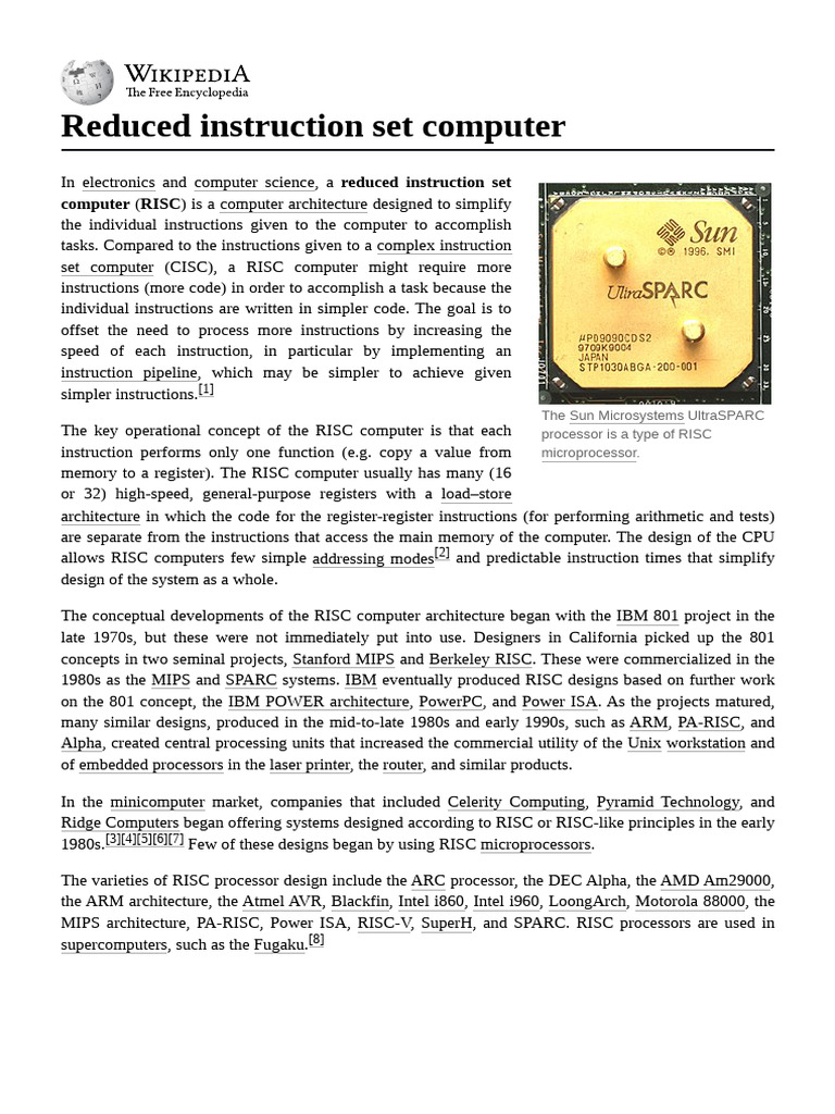 Reduced Instruction Set Computer | PDF | Central Processing Unit ...