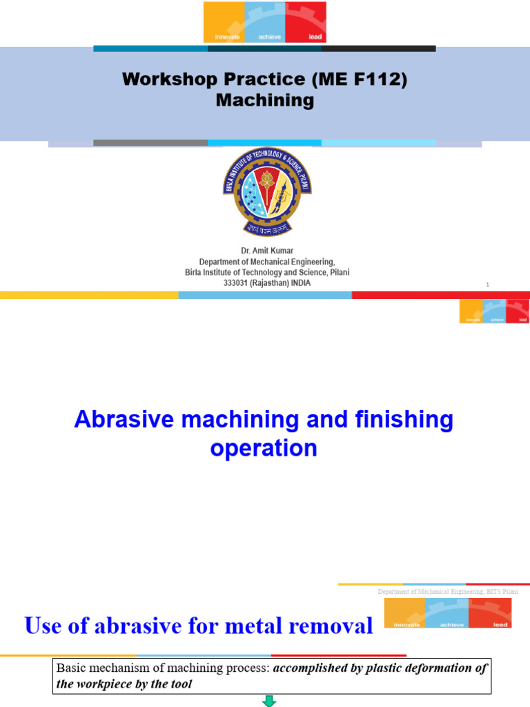Super Finishing Techniques Overview | PDF | Grinding (Abrasive Cutting ...