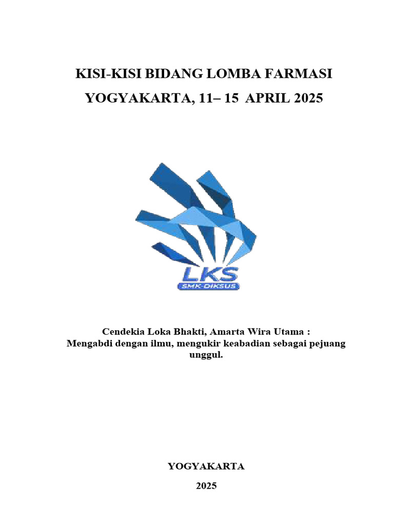 Kisi-Kisi LKS Farmasi 2025 | PDF