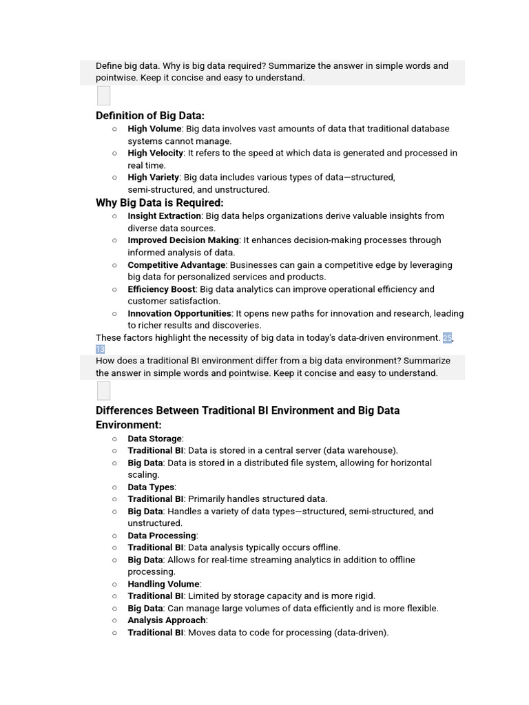 Big Data Unit 1 | PDF | Data Science | Business Intelligence