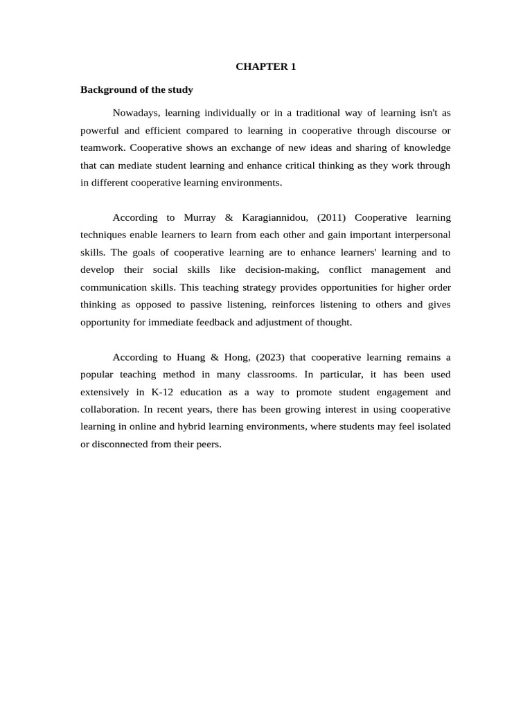 JANA MAE RESEARCH - Docx COOPERATIVE | PDF | Learning | Procedural Knowledge