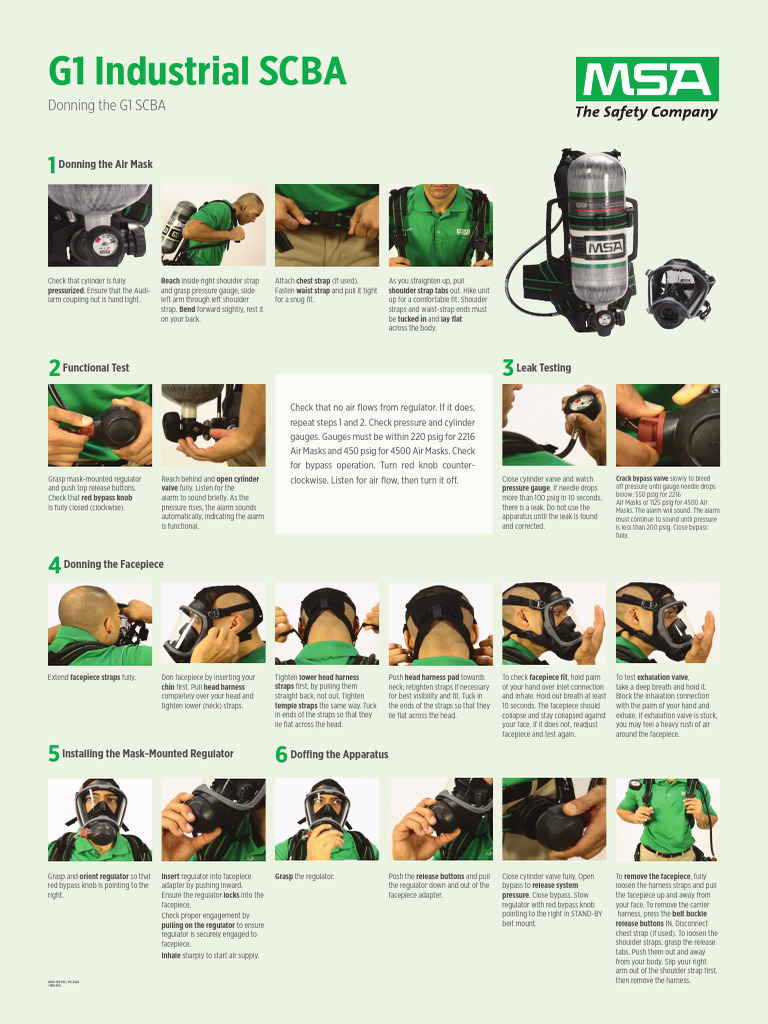 0104-128-MC G1 Industrial SCBA Donning Poster | PDF | Equipment ...
