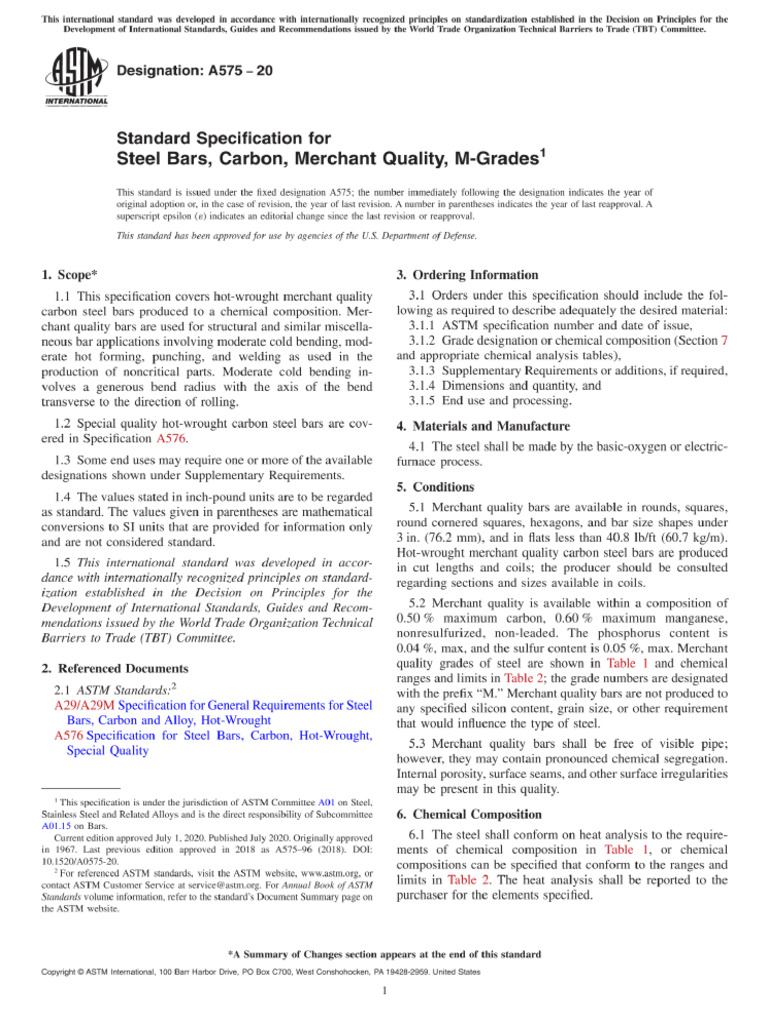 Astm A575-20 | PDF