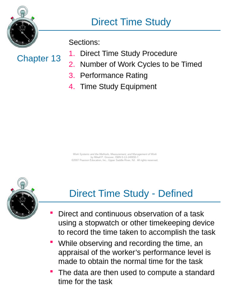 Ch-13 Direct Time Study | PDF | Confidence Interval