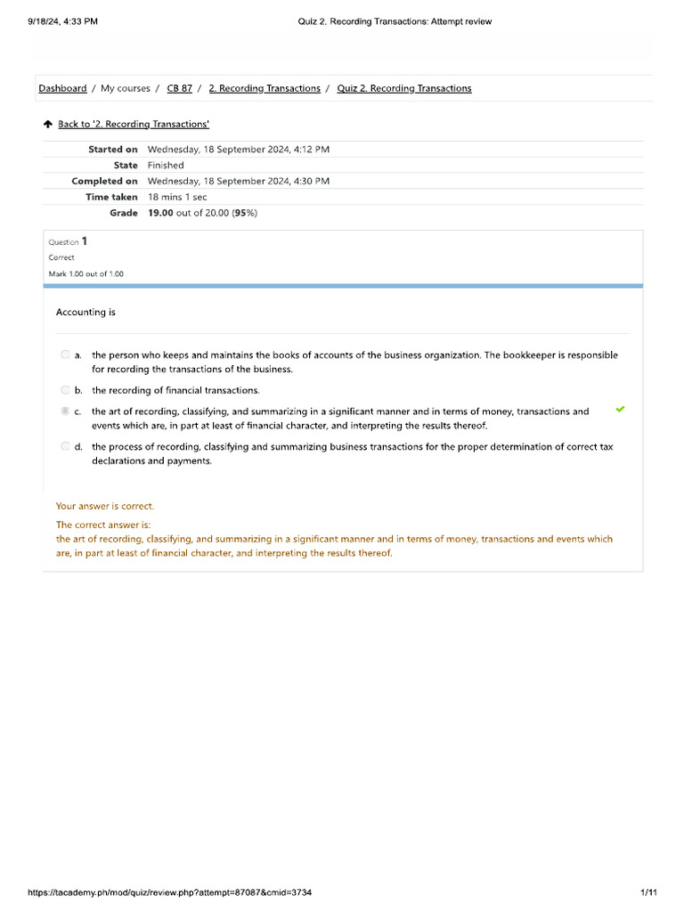 Quiz-2-Recording Transaction | PDF