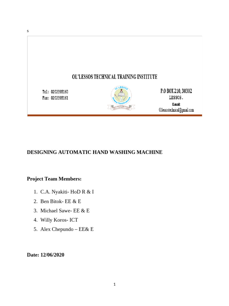 Automatic Hand Washing Machine | PDF | Printed Circuit Board | Hand Washing
