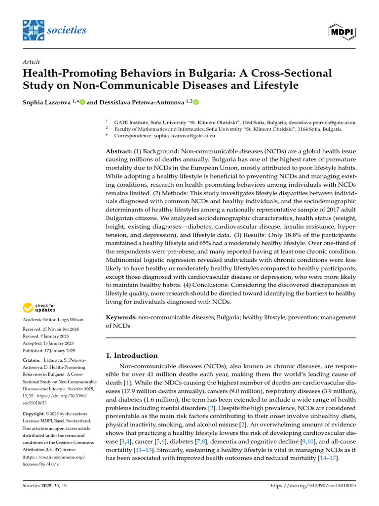 Health-Promoting Behaviors in | PDF | Survey Methodology | Non ...