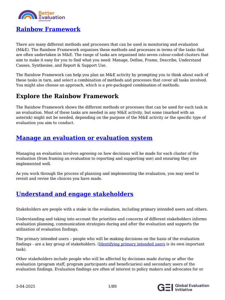 framework-53-en | PDF | Evaluation | Budget