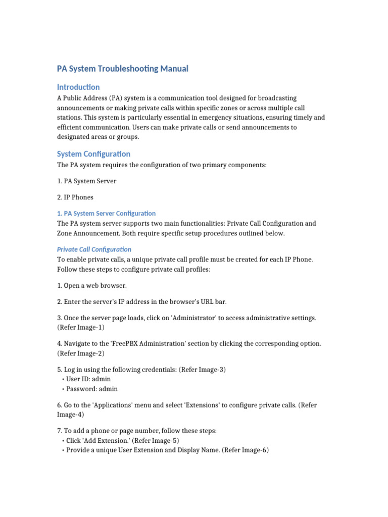 PA System Troubleshooting Guide | PDF | World Wide Web | Internet & Web