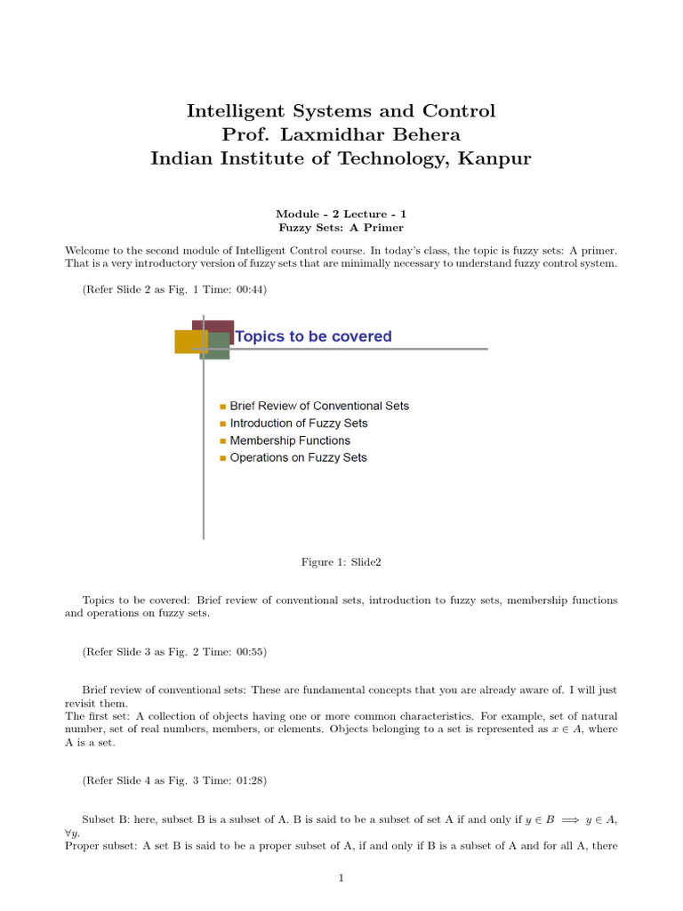 Lec13-Fuzzy Sets - A Primer | PDF | Fuzzy Logic | Mathematical Logic