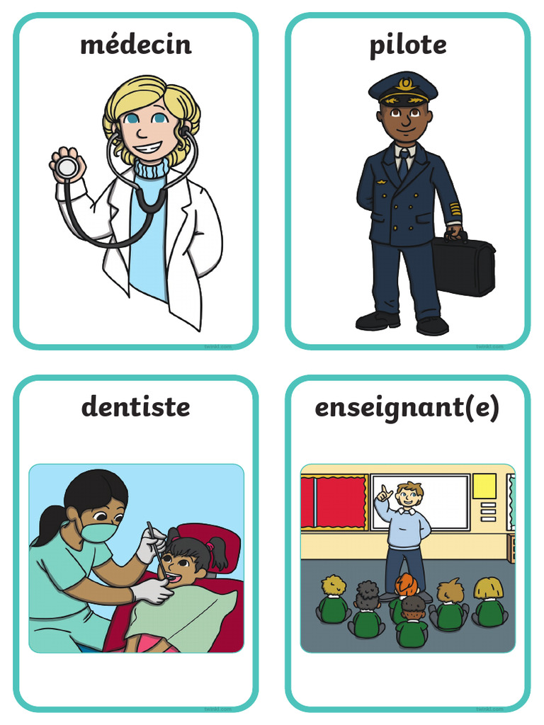 FR FR 1737465434 Cartes de Vocabulaire Les Metiers - Ver - 1 | PDF