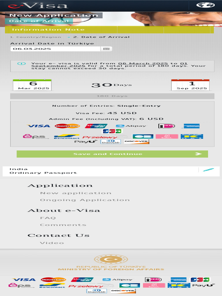 E-Visa - Date of Arrival | PDF
