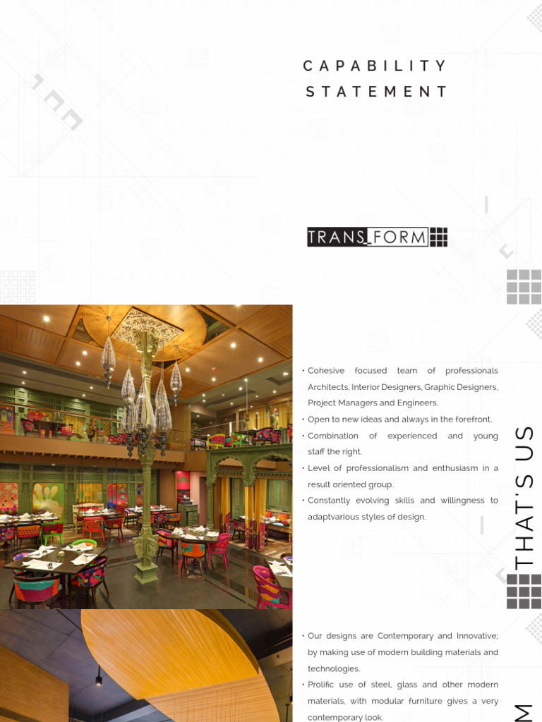 Transform Group Capability Statement | PDF | Engineering | Design