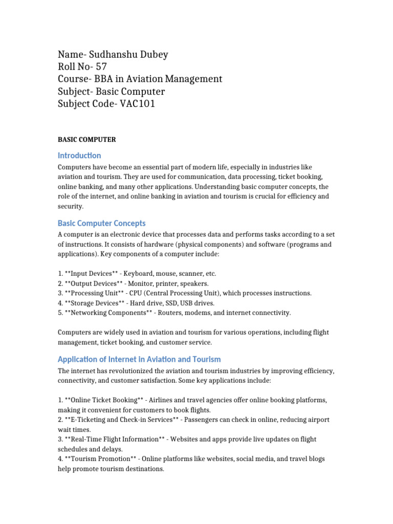 Basic_Computer_Internet_Banking_Aviation (1) | PDF | Online Banking ...