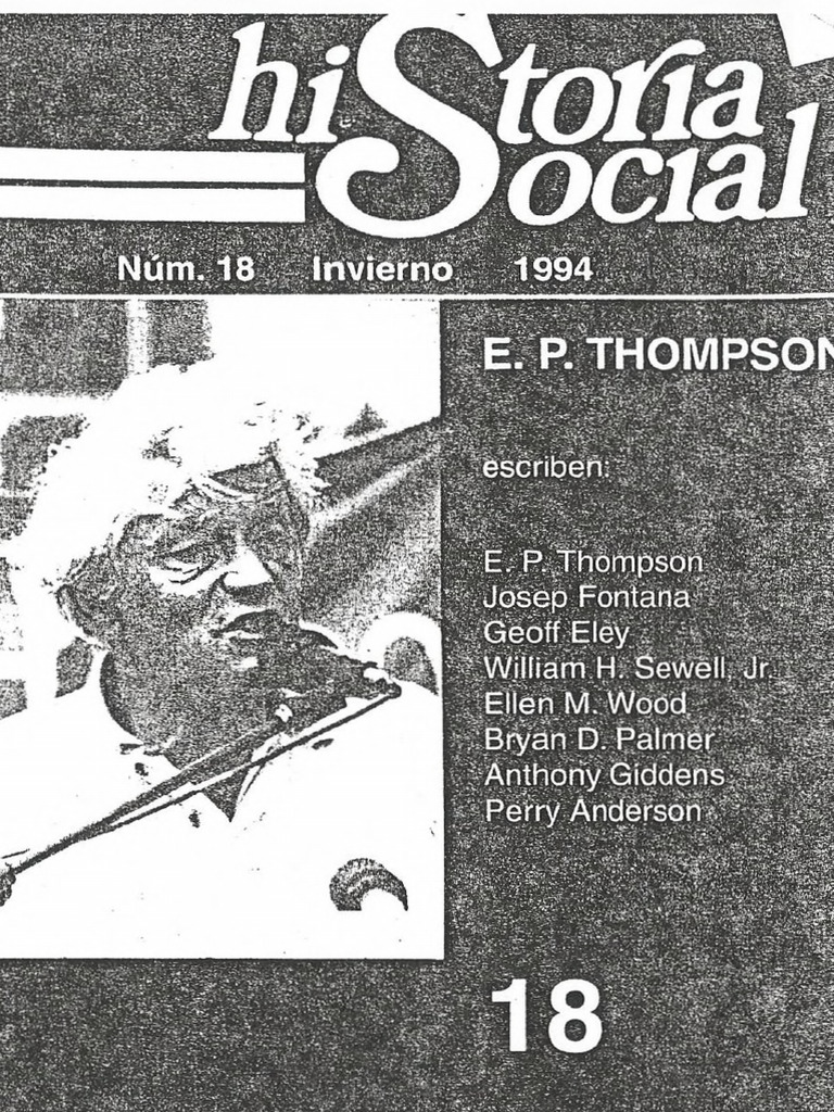 Historia Social - El Debate Thompson-Anderson - E - P - Thompson Et Al - Anna's Archive | PDF ...