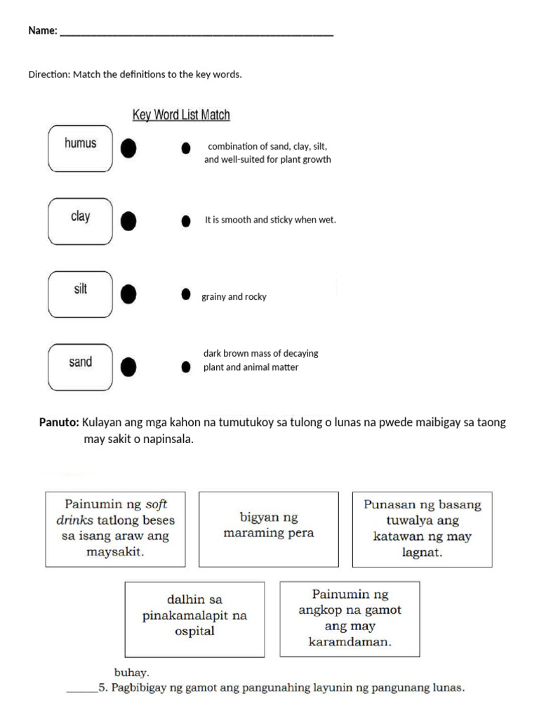 Grade 5 Health Pangunahing Lunas | PDF