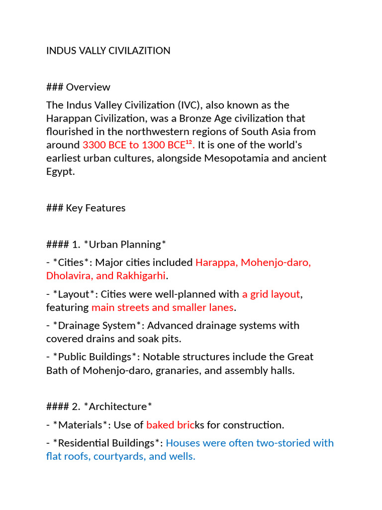 Indus Vally Civilazition | PDF