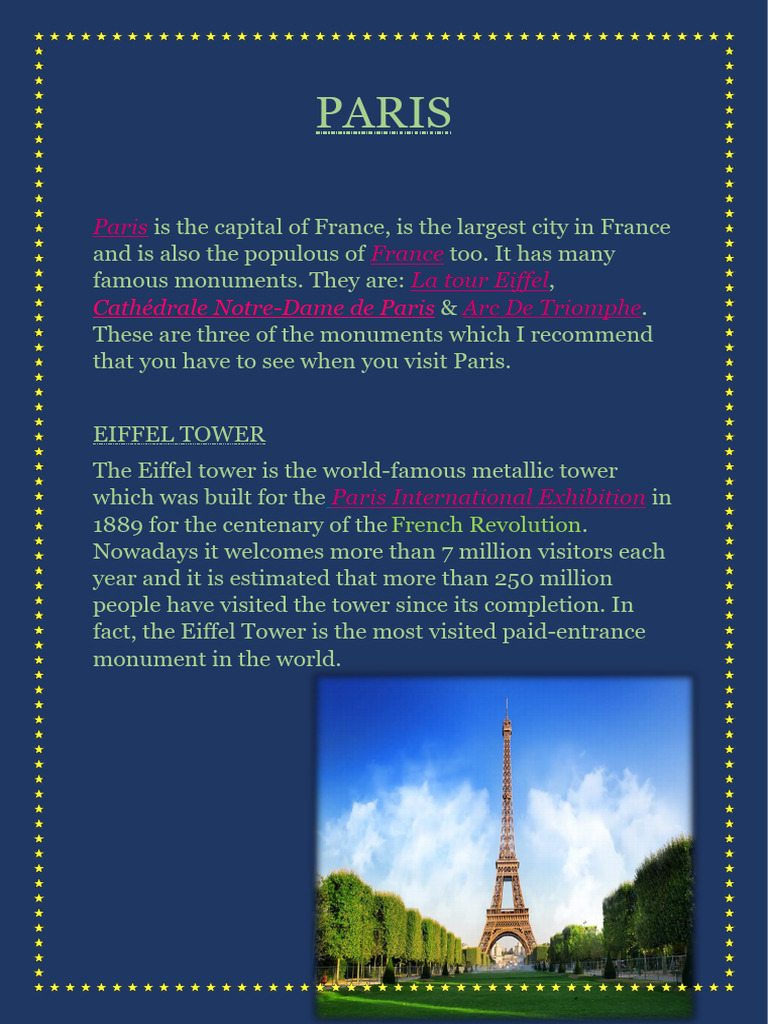 Paris: Home of the Eiffel Tower | PDF