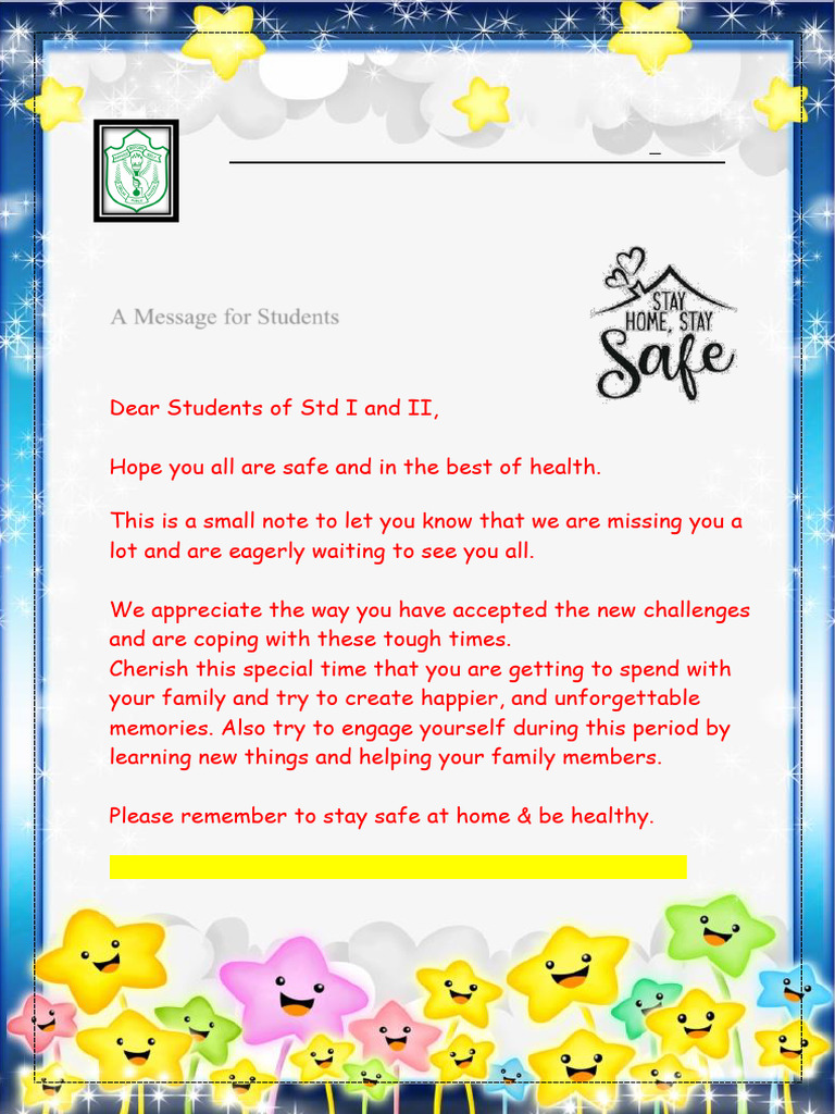 A Message For Students | PDF