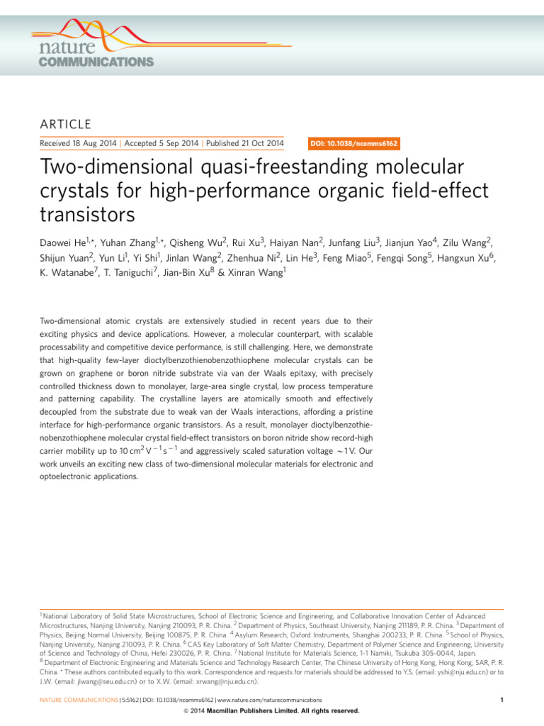 Gold W Probe Pick Up Method | PDF | Graphene | Atomic Force Microscopy