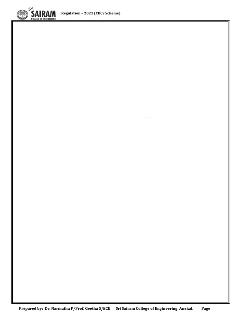 Lecture Notes - 21EC741 - Module 1 - Dr. Narmatha P Geetha S | PDF ...