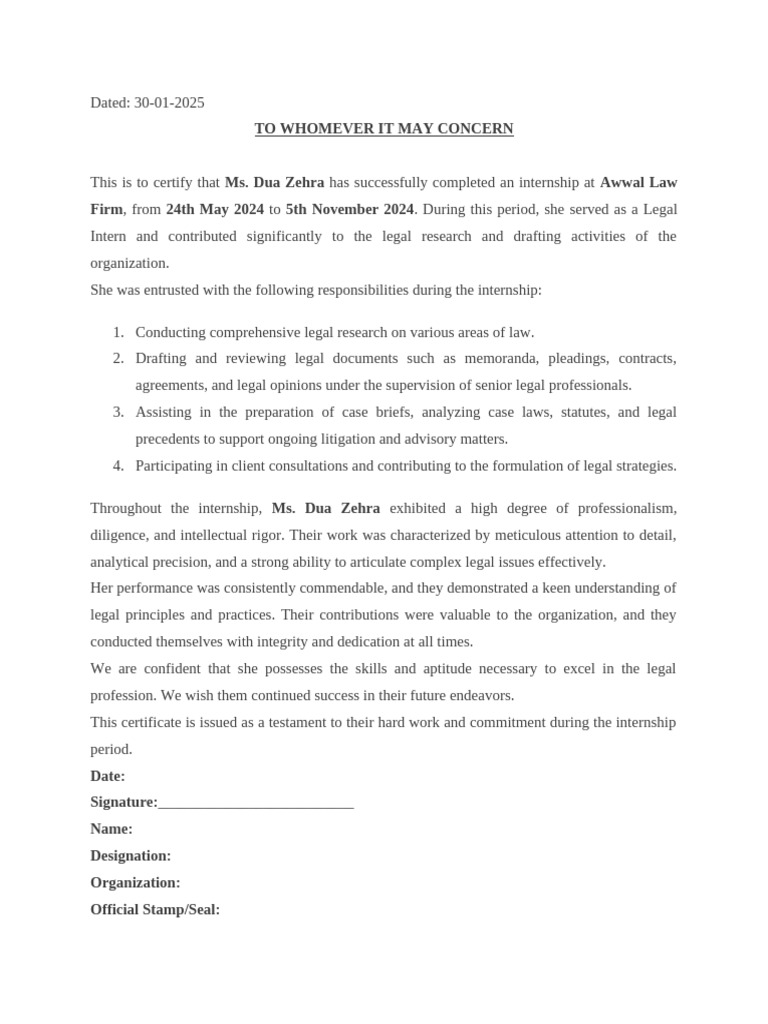 Internship Certicate | PDF