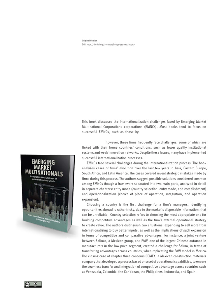 Emerging Market Multinational Companies | PDF | Business | Economies