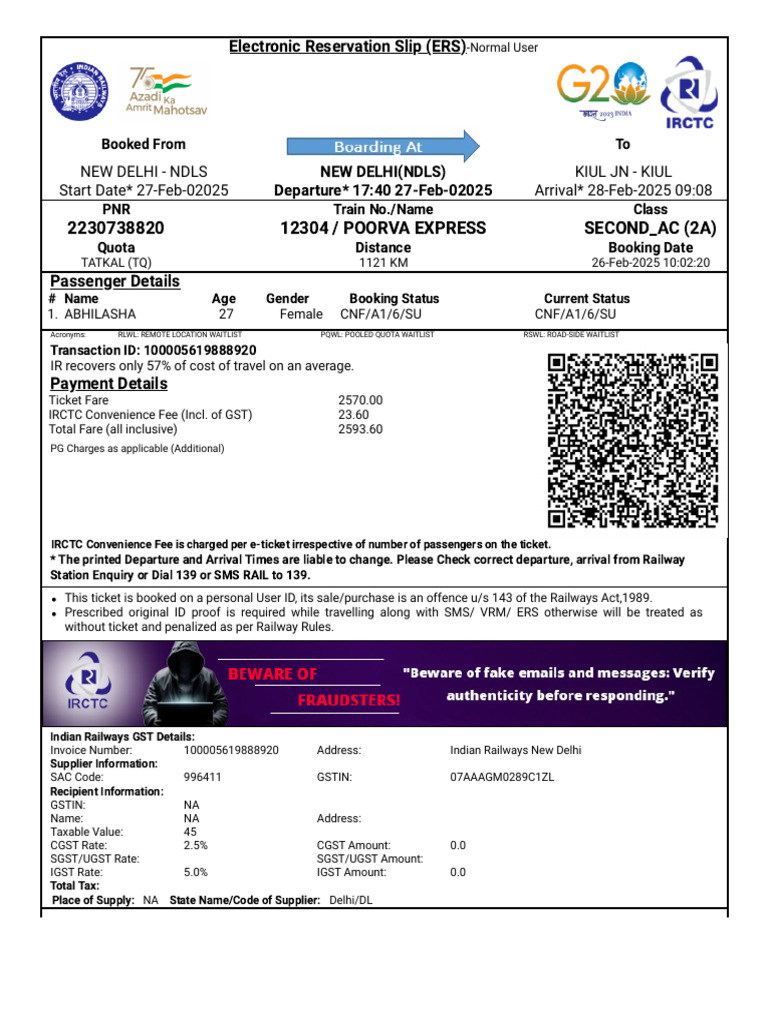 IRCTC Next Generation ETicketing System | PDF | Value Added Tax ...