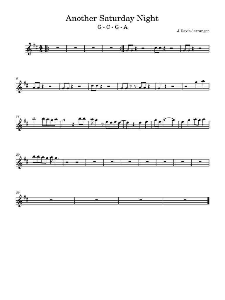 Another Sat Night | PDF