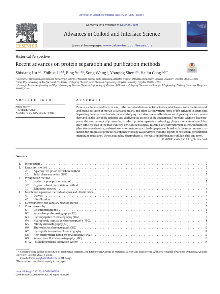 Protein Separation and Purification Methods | PDF | Protein ...