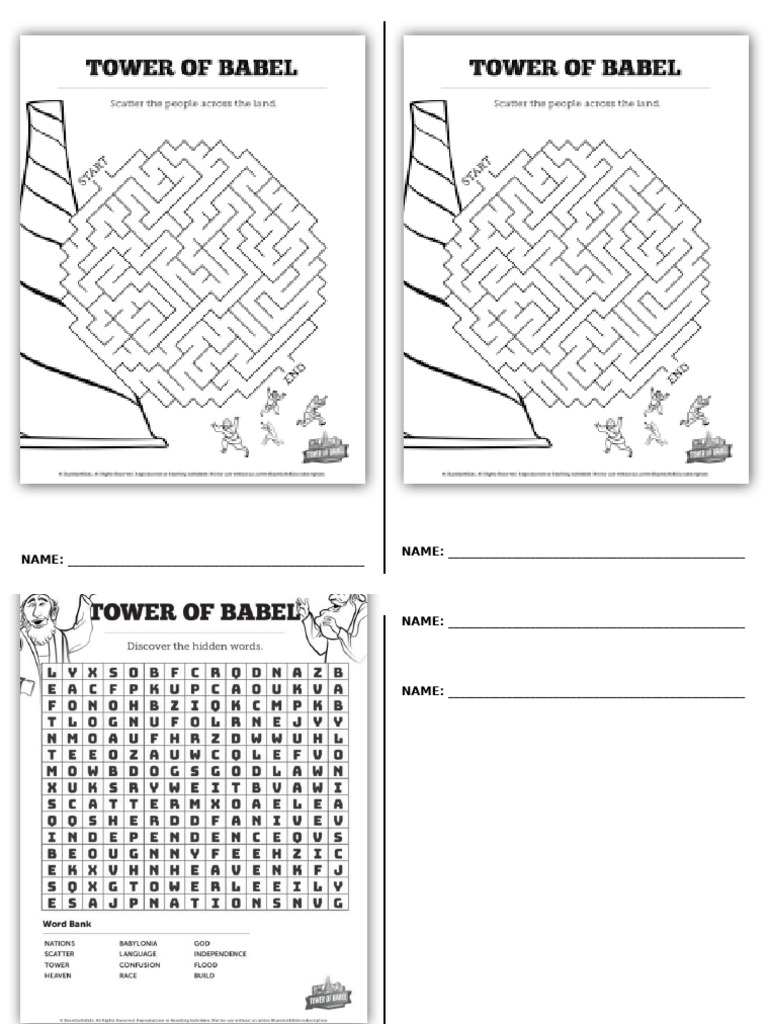 01-Tower of Babel - Activity | PDF