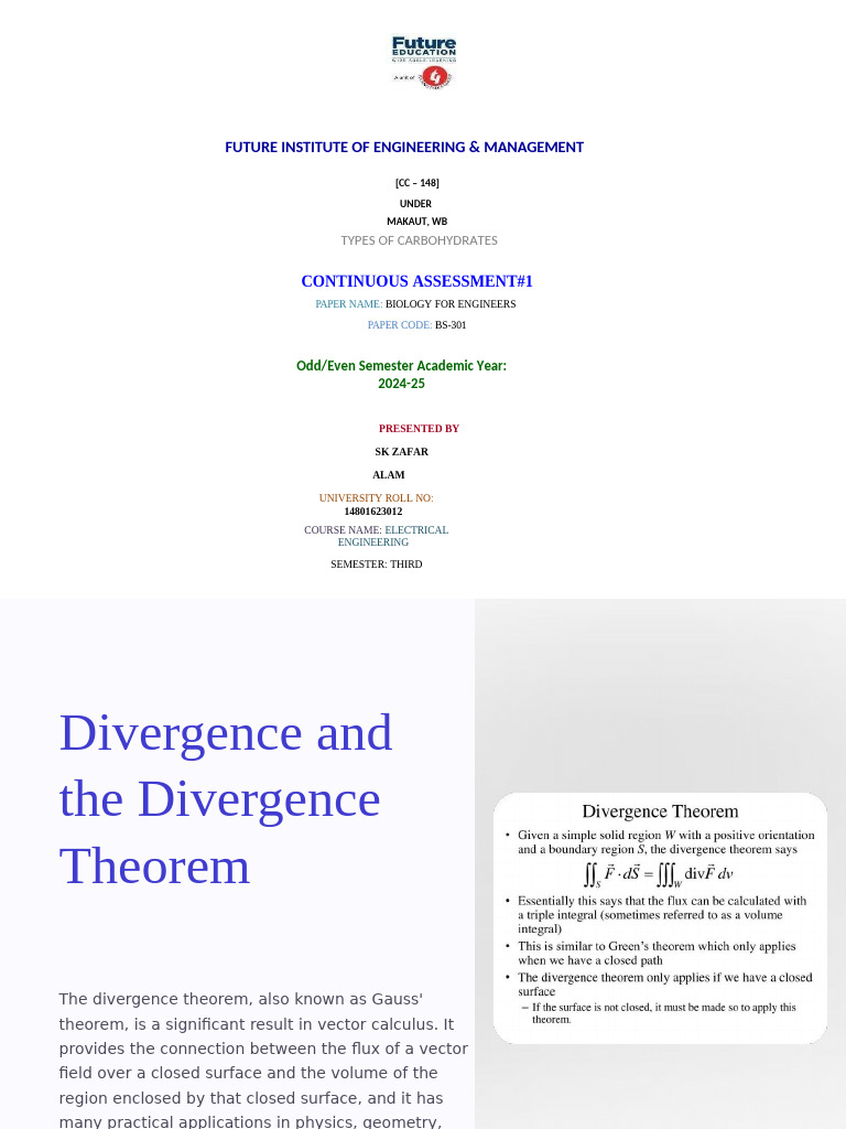 Divergence and the Divergence Theorem | PDF | Divergence | Flux