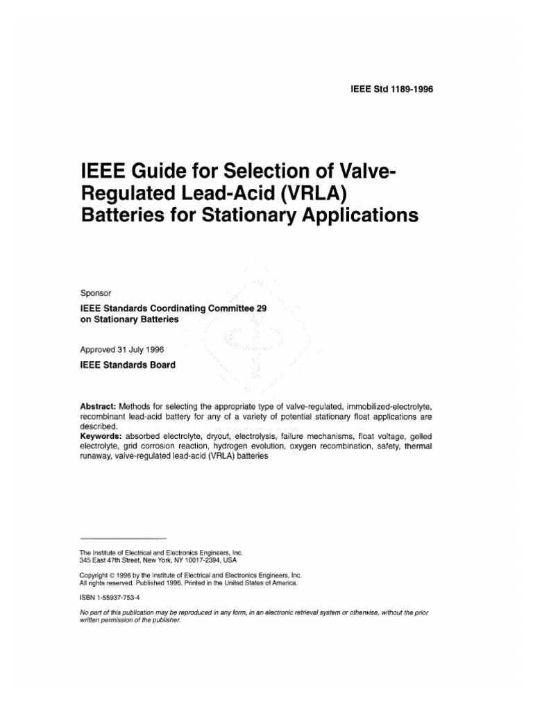 IEEE STD 1189-1996 | PDF