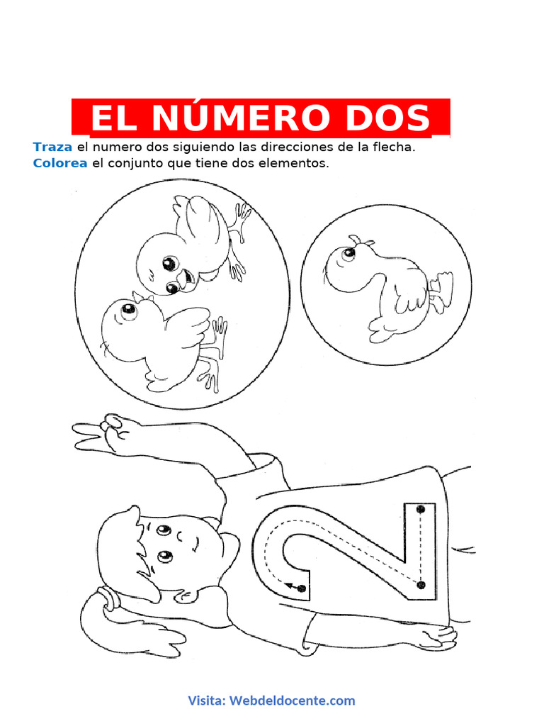 Actividades Del Número 2 para Niños de 3 Años | PDF