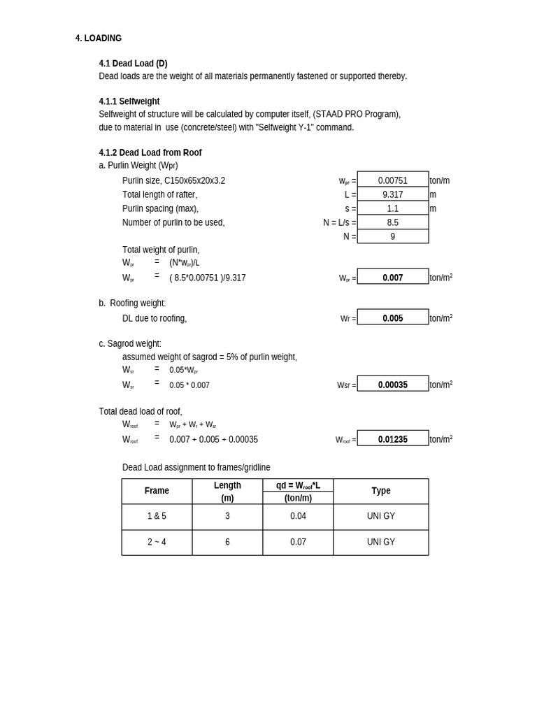 Crane Load Calculation for Roof Design | PDF | Crane (Machine ...